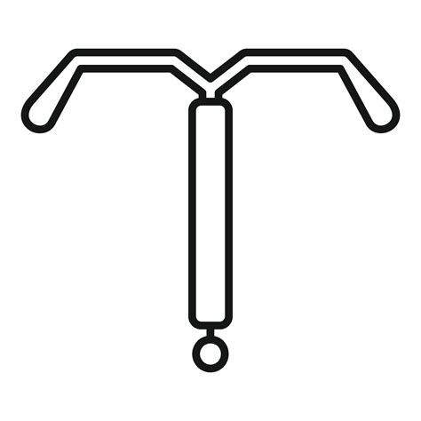 Simple Line Icon Representing An Intrauterine Device Iud Used For Birth Control 46039180 Vector