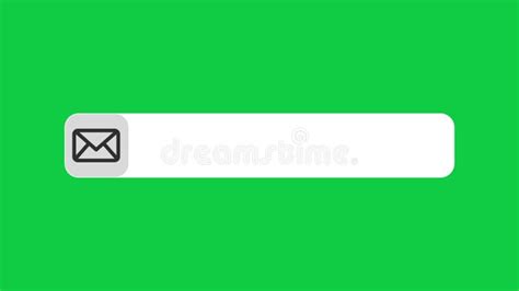 Email Bar Animation With Pointer On A Green Screen Simple Animation Of Cursor Icon Email Bar