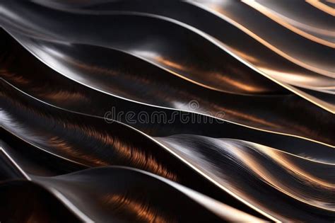 Smooth Flowing Liquid Metal Waves Texture Abstract Background Wallpaper Stock Illustration