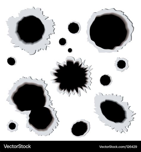 Bullet Holes Royalty Free Vector Image Vectorstock