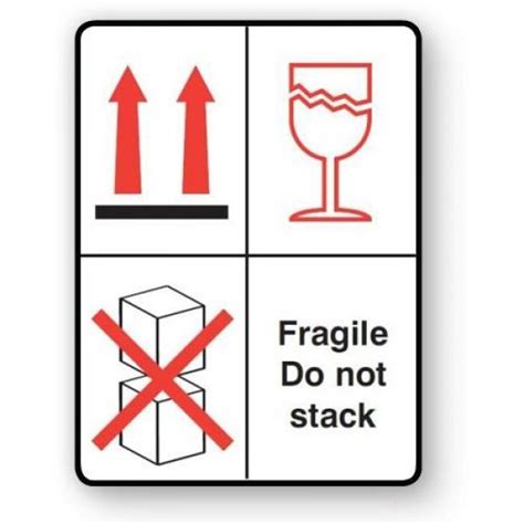 Vl Fs Parcel Label Fragile Do Not Stack X Mm Labels Roll