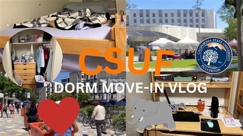 College Dorm Move In Vlog Cal State Fullerton Csuf Youtube