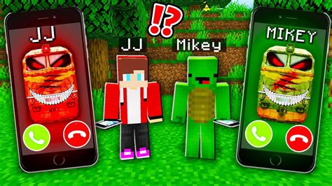Mikey Train Vs Jj Train Calling To Jj And Mikey In Minecraft Maizen