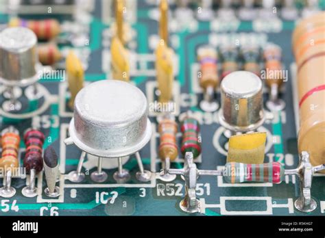 Close Up Electronic Circuit Board Stock Photo Alamy