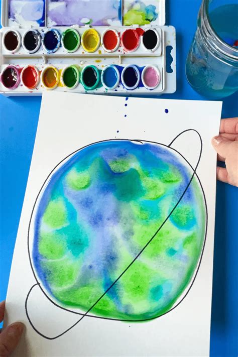 Wet On Wet Watercolor Planets Friends Art Lab