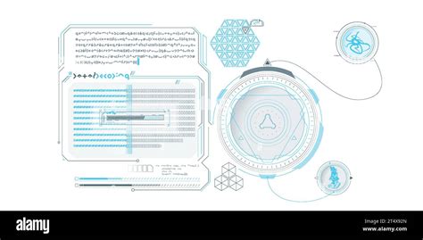 Sci Fi Hud Interface For Data Research Stock Vector Image And Art Alamy