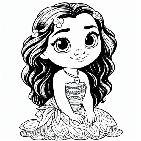 43 모아나 색칠 페이지 독특한 밴 Kleur V Kind