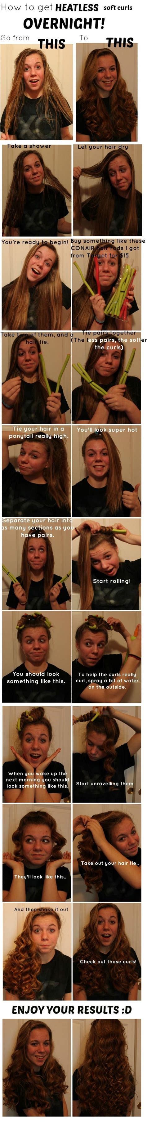 6 Diy No Heat Curls Diy Thought