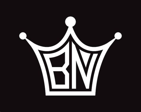 Premium Vector Crown Shape Bn Letter Logo Design Vector Art