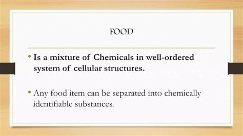 Chemical Structure Of Food Pptx