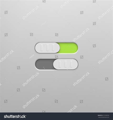 Realistic Icon On Off Toggle Switch Stock Vector Royalty Free Shutterstock