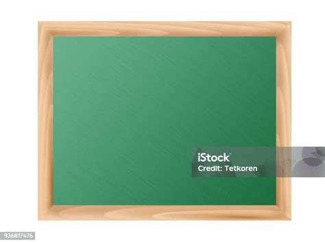 흰색 배경 일러스트 레이 션에 고립 된 나무 프레임 빈 칠판 공란에 대한 스톡 벡터 아트 및 기타 이미지 공란 공부 교습 Istock