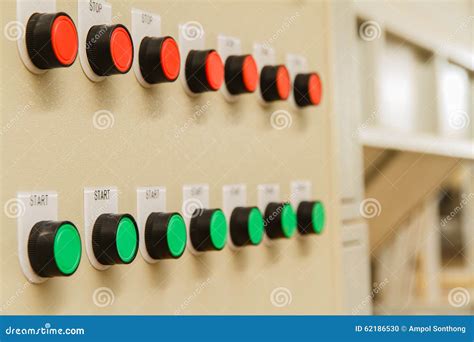 Red Stop And Green Start Buttons Stock Photo Image Of Controler Panic 62186530