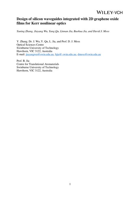 Pdf Theoretical Study Of Fwm In Silicon Nitride Waveguides Integrated