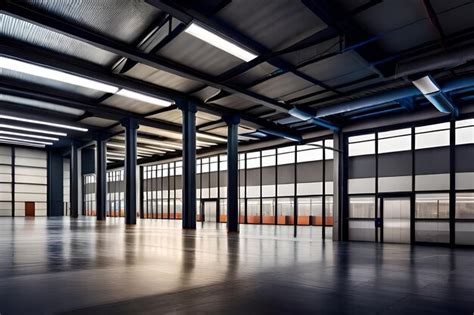 Premium Ai Image A Large Warehouse With A Large Window That Says No One Can See
