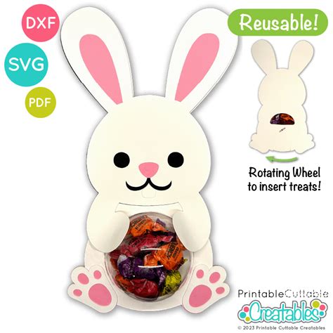 Easter Bunny Dome Candy Holder Svg File For Cricut