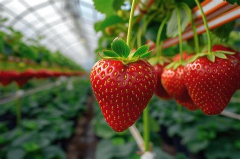 Premium Photo Growing Strawberries In A Greenhouse With A Hydroponic