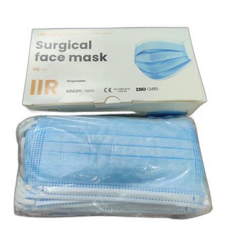 Number Of Layers 3 Layers Kingfa Iir Surgical Face Mask At Rs 1 95 In Chennai