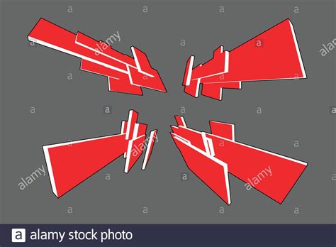 Collection Of Abstract Geometric Rectangular Design Elements In