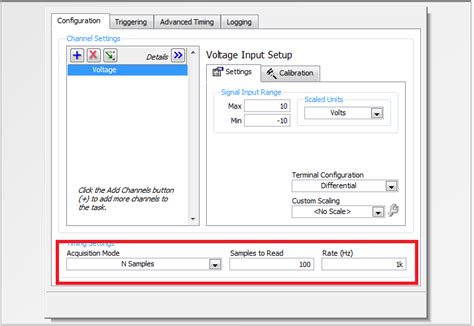 How To Delay Between Samping Analog Inputs With The Usb 6212 And Daq