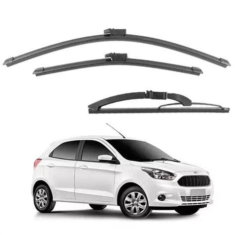 3 Palhetas Limpador Parabrisa Ford Ka 2014 A 2019 Parcelamento Sem
