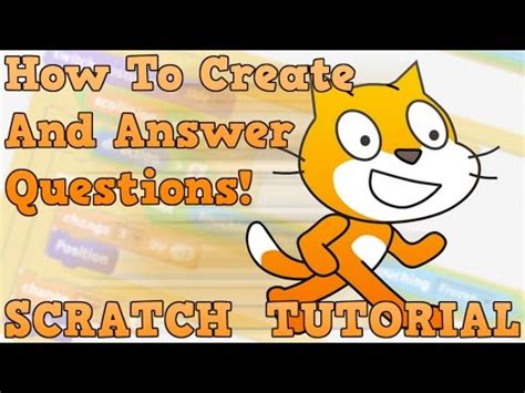 How To Create And Answer Questions In Scratch Scratch Tutorial YouTube