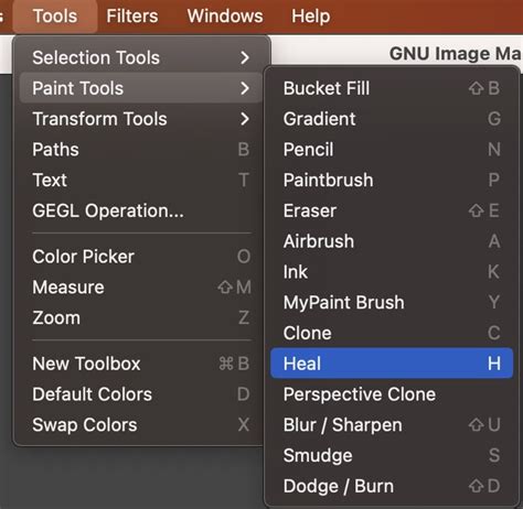 How To Use The Heal Tool In GIMP Remove Blemishes More Edits 101