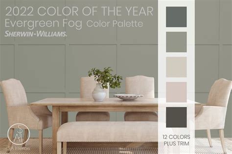 Evergreen Fog Paint Palette Sherwin Williams Color Palette Professional Paint Scheme E Design