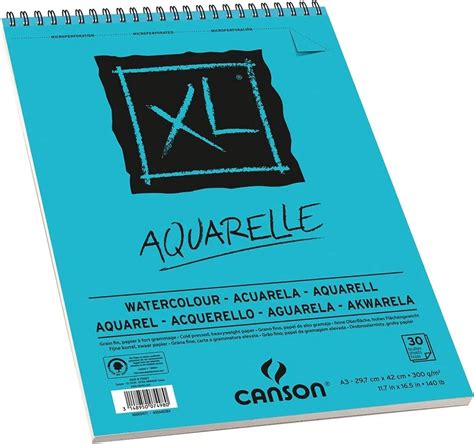 Bloco Espiralado XL A3 300g m² Canson 60039171 Aquarelle 30 Folhas