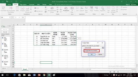 Cách Tạo Bảng Trong Excel Đơn Giản Nhất Tinhocmos GenZ edu vn