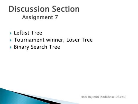 Ppt Discussion Section Assignment 7 Powerpoint Presentation Free