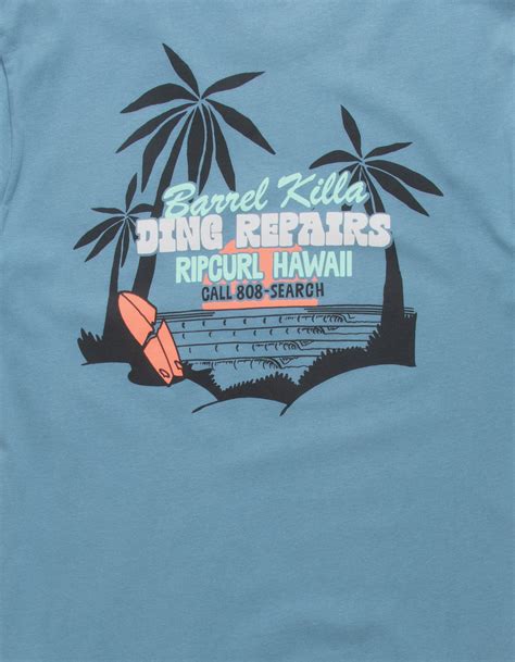 Rip Curl Barrel Killa Palm Mens Tee Light Blue Tillys
