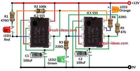 Simple Traffic Signal Lights Circuit Using IC Circuit Ideas For You