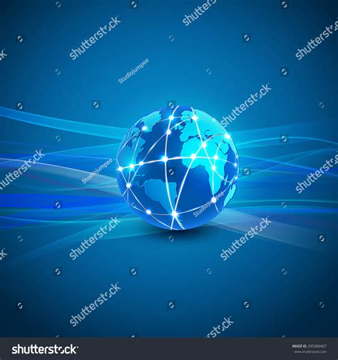 Futuristic World Network Communication Technology Concept Stock Vector Royalty Free 295986467