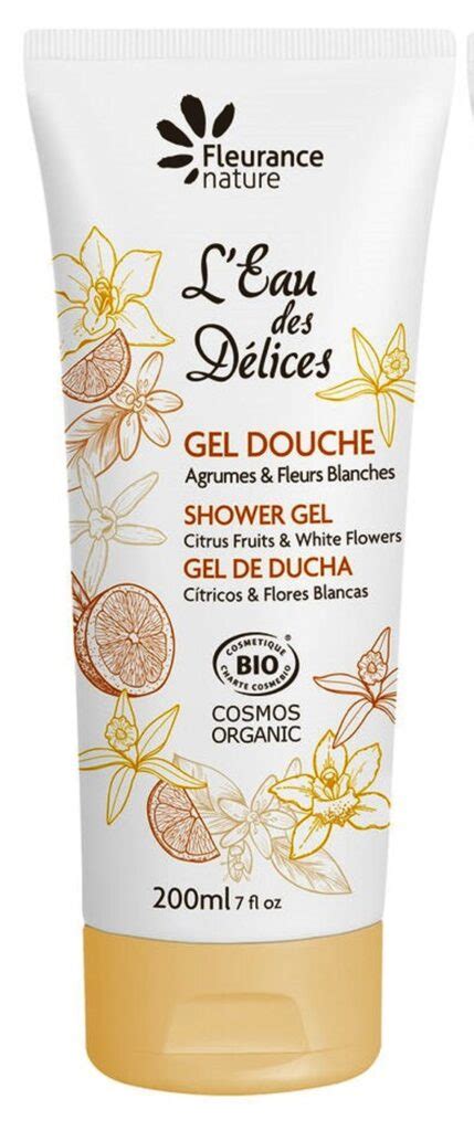 Gel douche parfumé à l Eau des Délices Agrumes Fleurs blanches 200 mL