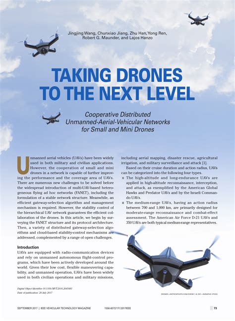 pdf taking drones to the next level cooperative distributed unmanned