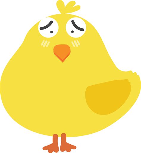 Sad Chick Cartoon Character Crop Out 13994853 Png