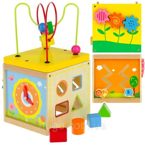 Деревянная игрушка Kabi бокс для изучения геометрических фигурок с 3х ...