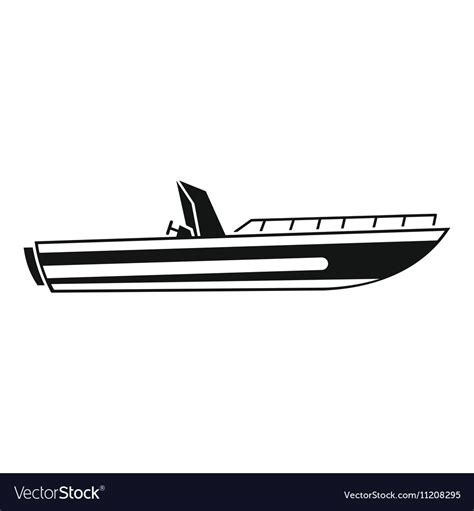 Motor Speed Boat Icon Simple Style Royalty Free Vector Image