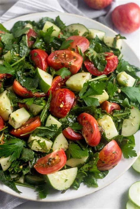 Chopped Tomato Cucumber Kale Salad Eat The Gains