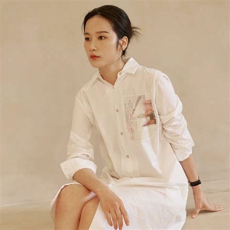 전사 프린트 롱 셔츠 Mdbbsh01m4 Hago하고