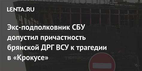 Экс подполковник СБУ допустил причастность брянской ДРГ ВСУ к трагедии