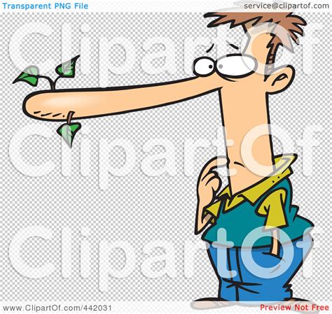 Royalty Free Rf Clip Art Illustration Of A Cartoon Male Liar With A