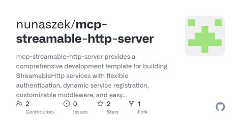 Github Nunaszekmcp Streamable Server Mcp Streamable Server Provides A