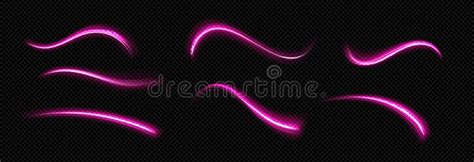 Light Lines Effect Of Neon Glow Motion Trails Stock Vector