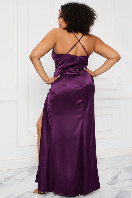 Meet On Dancefloor Satin Maxi Dress Purple Fashion Nova