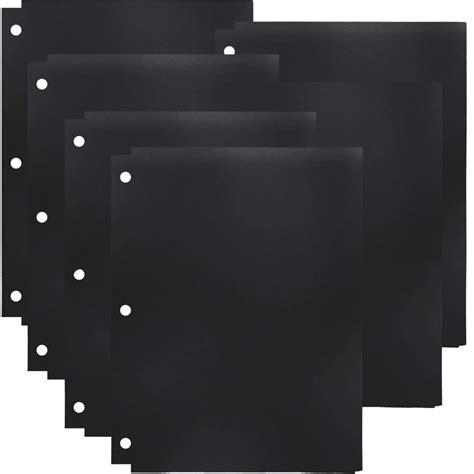 Babeever 6 Pack Heavy Duty Plastic Two Pocket Folders Binder Dividers With Pocket 3 Hole