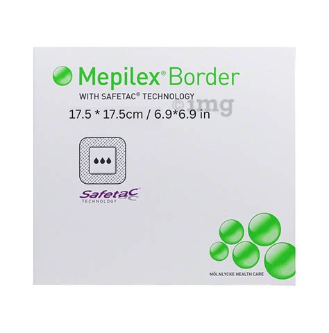 Mepilex Border Dressing 17 5cmx17 5cm Buy Box Of 1 0 Unit At 𝗯𝗲𝘀𝘁 𝗽𝗿𝗶𝗰𝗲 In India 1mg