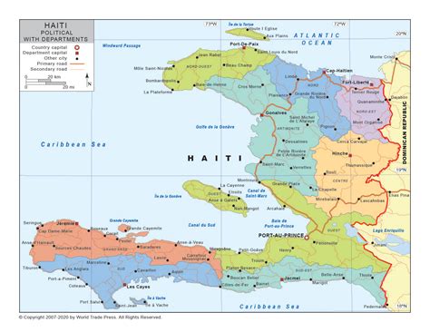 Political Map Of Haiti With Provincialstate Boundaries Stock Map Agency