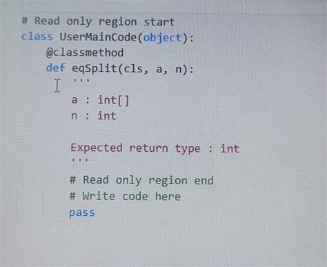 Read Only Region Start Class UserMainCode StudyX